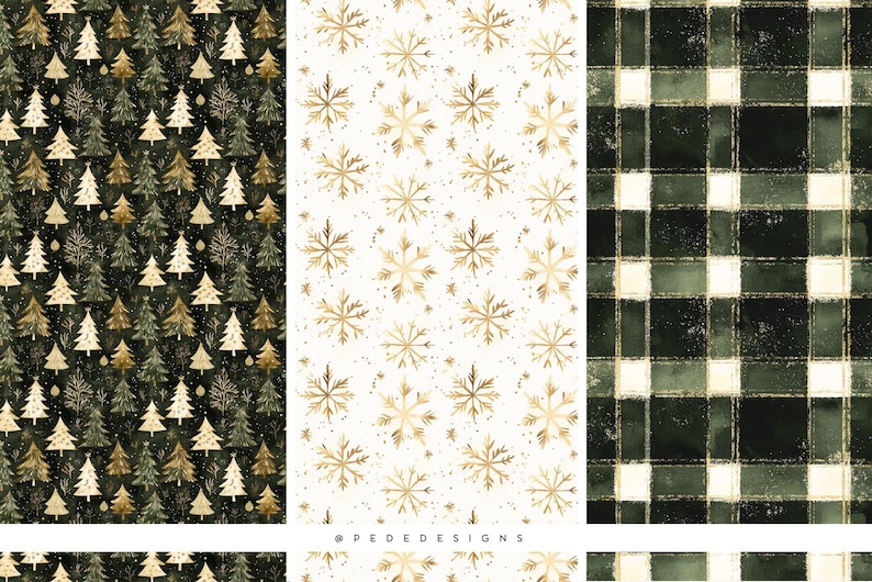 Family Holidays Digital Paper Pack, Christmas Digital Papers, Holiday ...