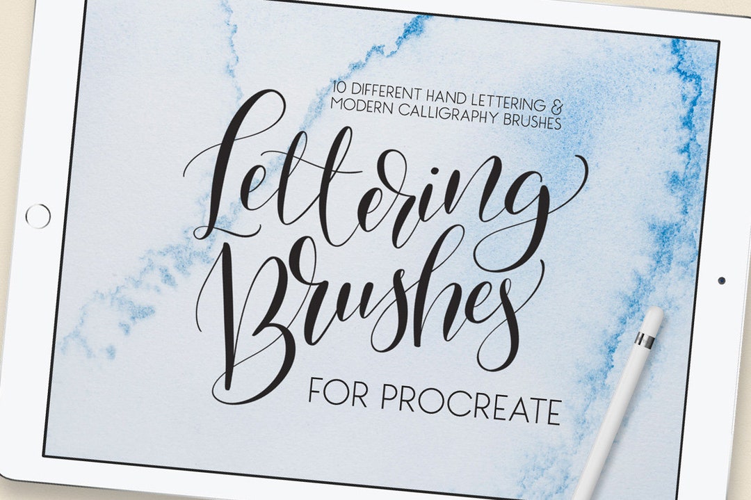 Lettering Brush Pack for Procreate, Lettering Brush, Brushes for ...