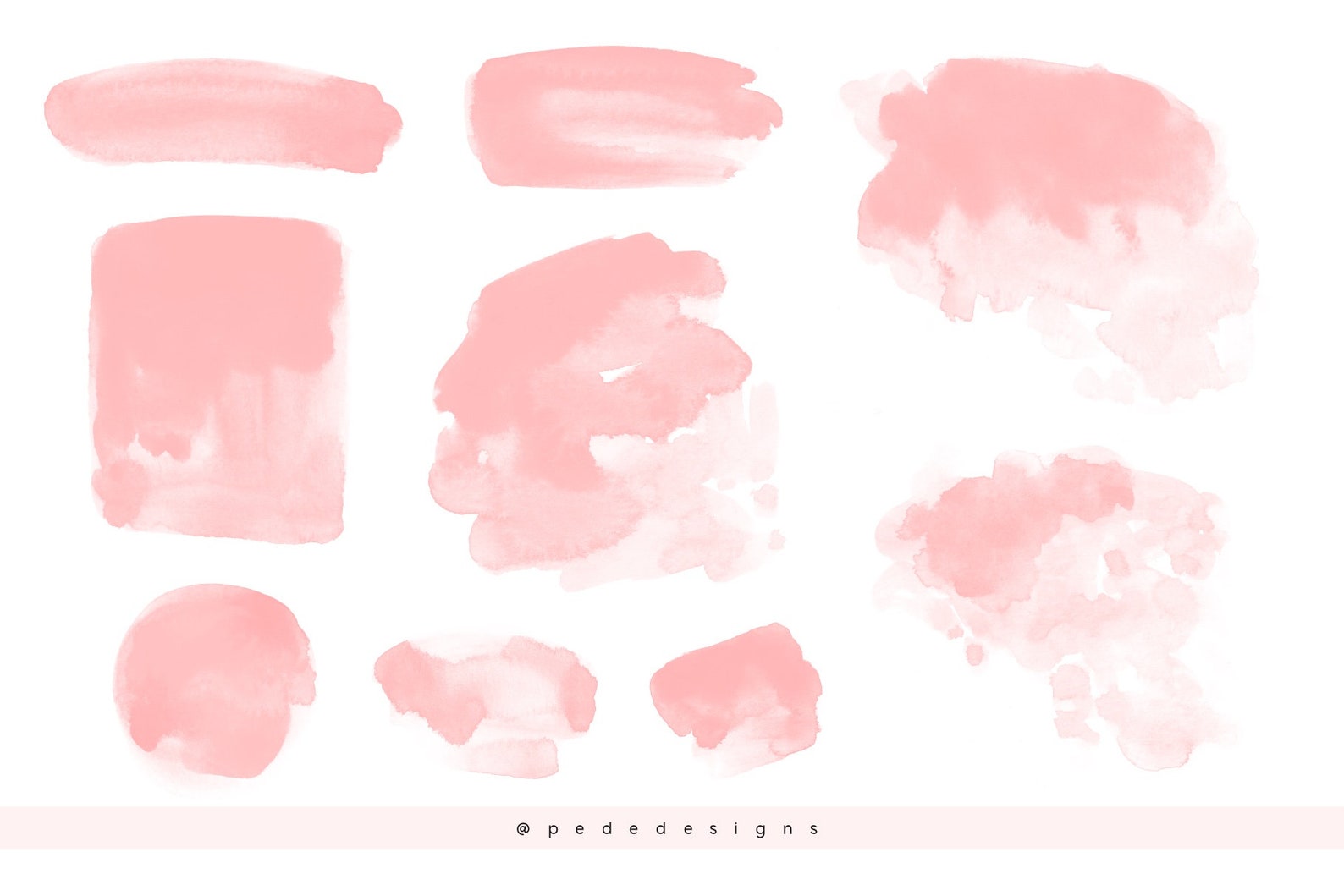 Watercolor Strokes Clipart, Gold Glitter, Pink Watercolor Splash, Paint ...