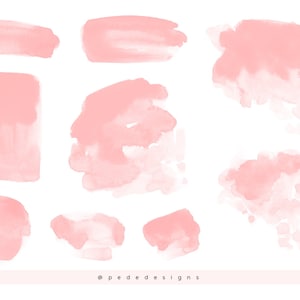 Watercolor Strokes Clipart, Gold Glitter, Pink Watercolor Splash, Paint ...