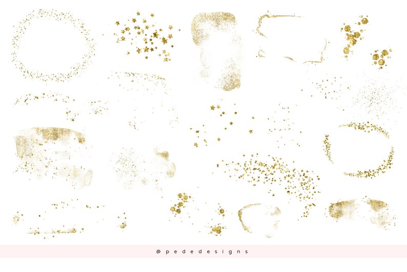Watercolor Strokes Clipart, Gold Glitter, Navy Blue Watercolor Splash ...