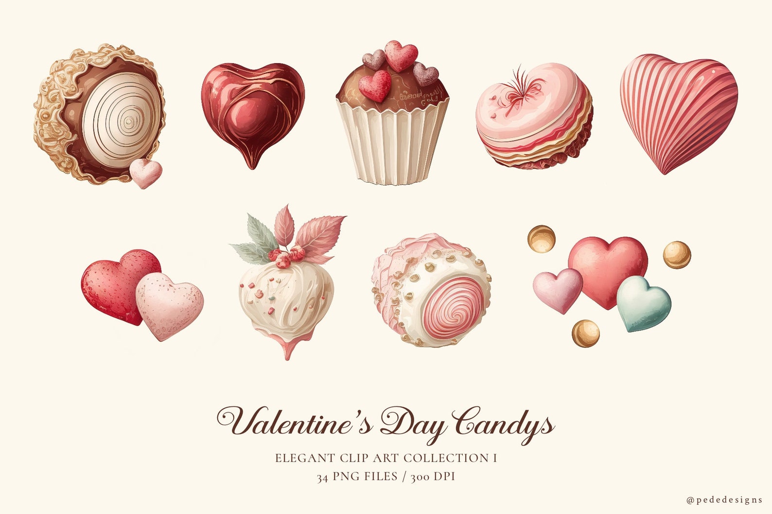 Valentine's Day Candys Clip Art, Valentine Png, Love Clipart, Sweets ...
