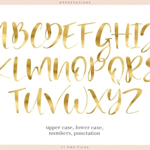 Gold Foil Alphabet Clipart, Gold Foiled Digital Alphabet, Letters ...