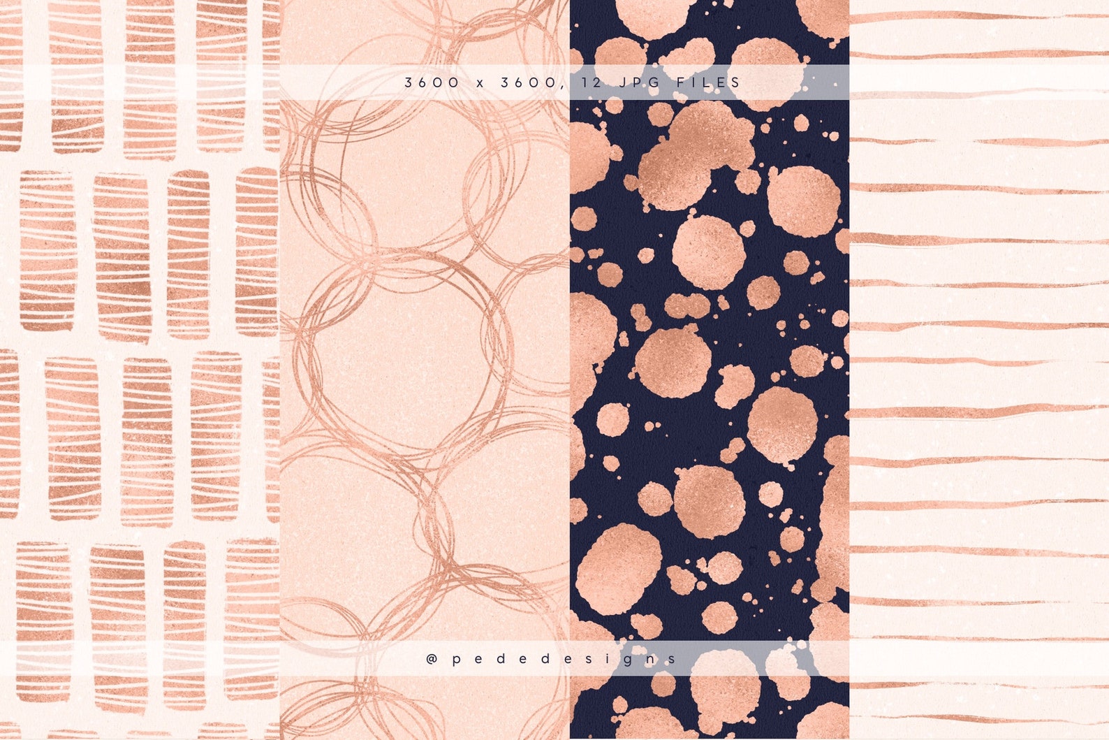 Rose Gold Digital Paper Pack Elegant Background Rose Gold - Etsy