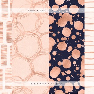 Rose Gold Digital Paper Pack, Elegant Background, Rose Gold Patterns ...