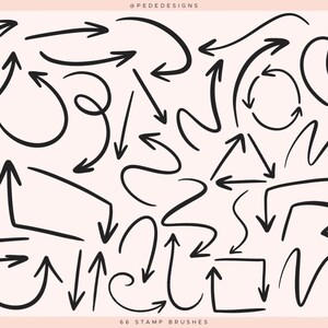 Arrow Stamps for Procreate, Arrow Brushes, Shapes Procreate Pack ...