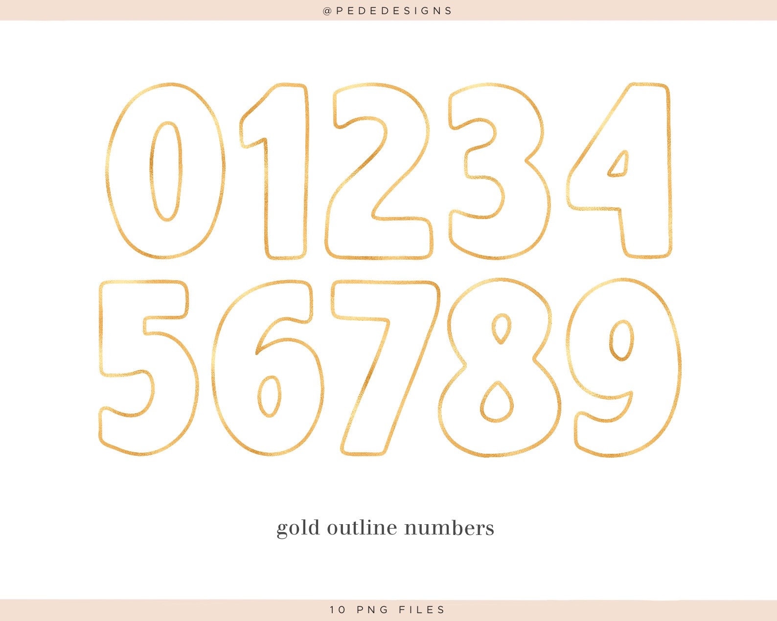 Outline Numbers Clipart