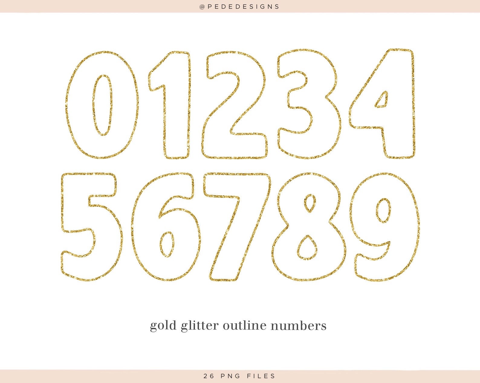 Outline Numbers Clipart