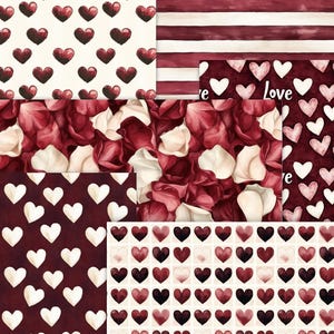 Day of Love Digital Paper Pack, Valentine's Digital Papers, Love ...