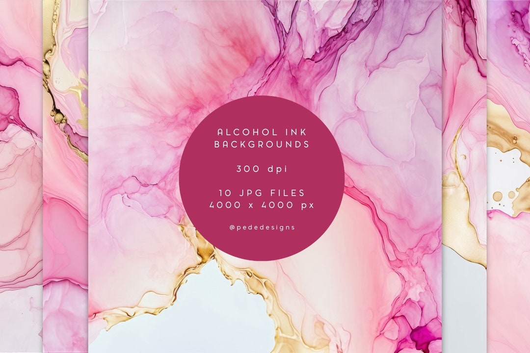 Alcohol Ink Backgrounds, Digital Paper Pack, Delicate Alcohol Ink Art ...