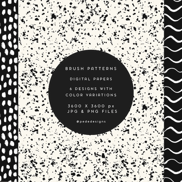 Black and White Digital Papers - Etsy