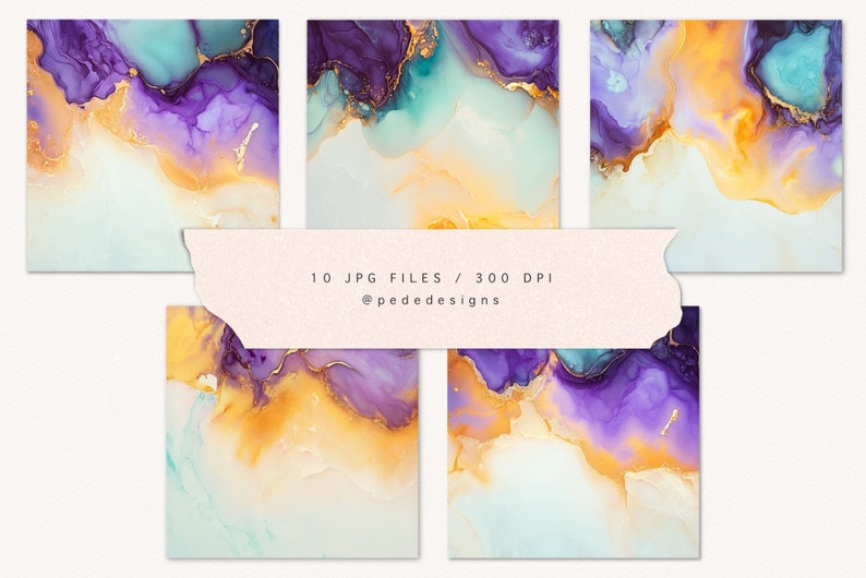 Alcohol Ink Backgrounds Digital Paper Pack Delicate Alcohol - Etsy