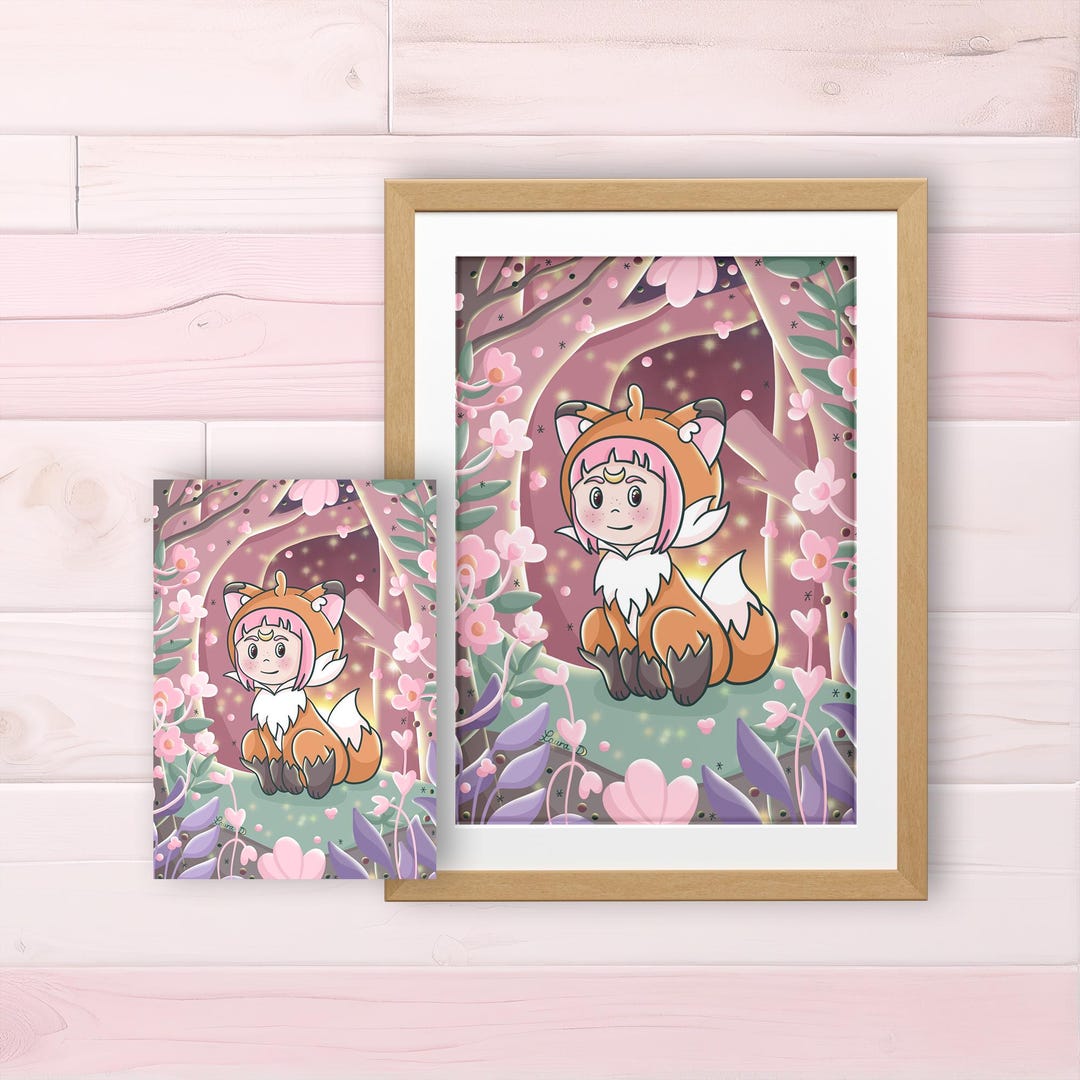 Foxie Illustration - the Fox Child - Etsy