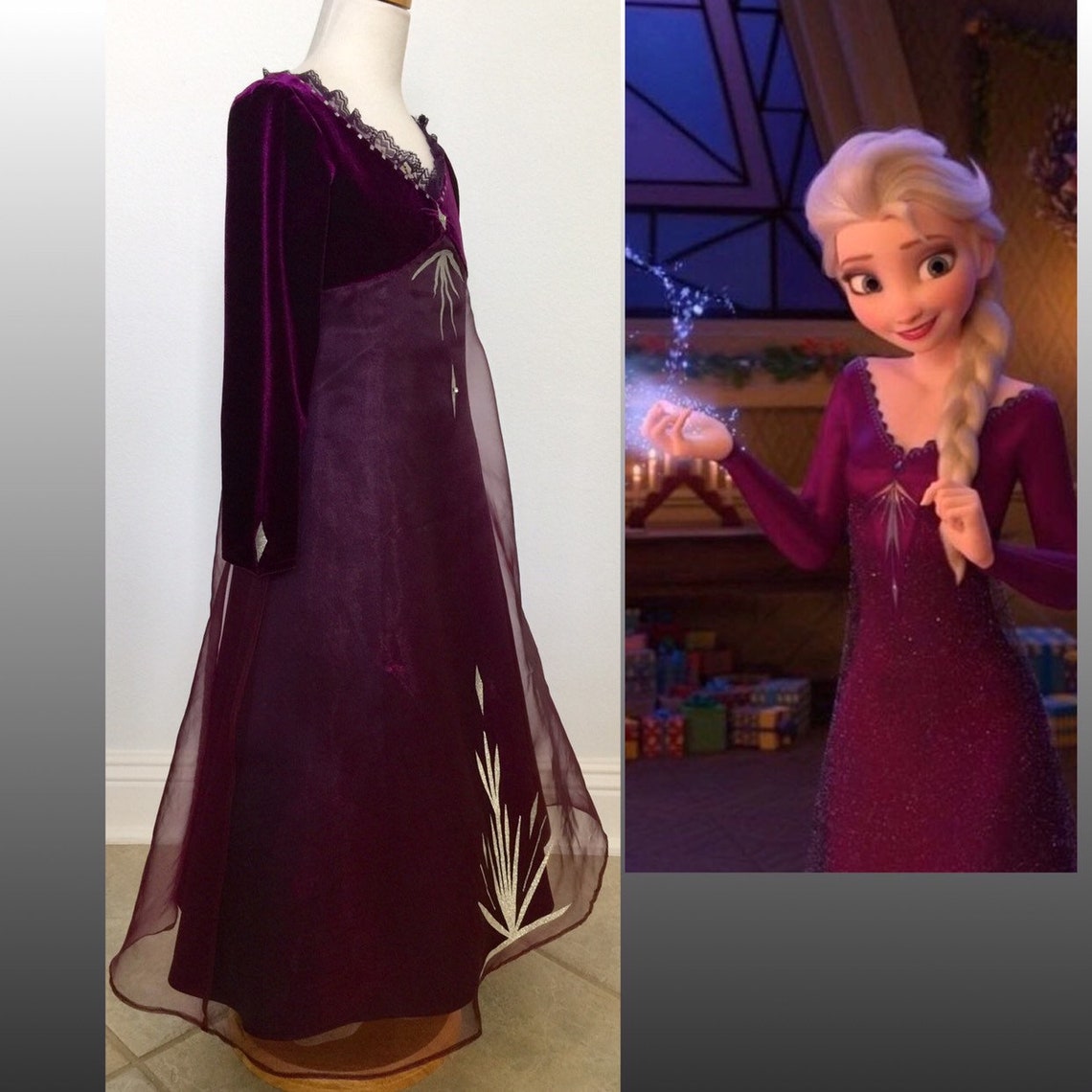 Frozen 2 Dress Frozen Elsa Purple Dress Frozen Elsa Night | Etsy