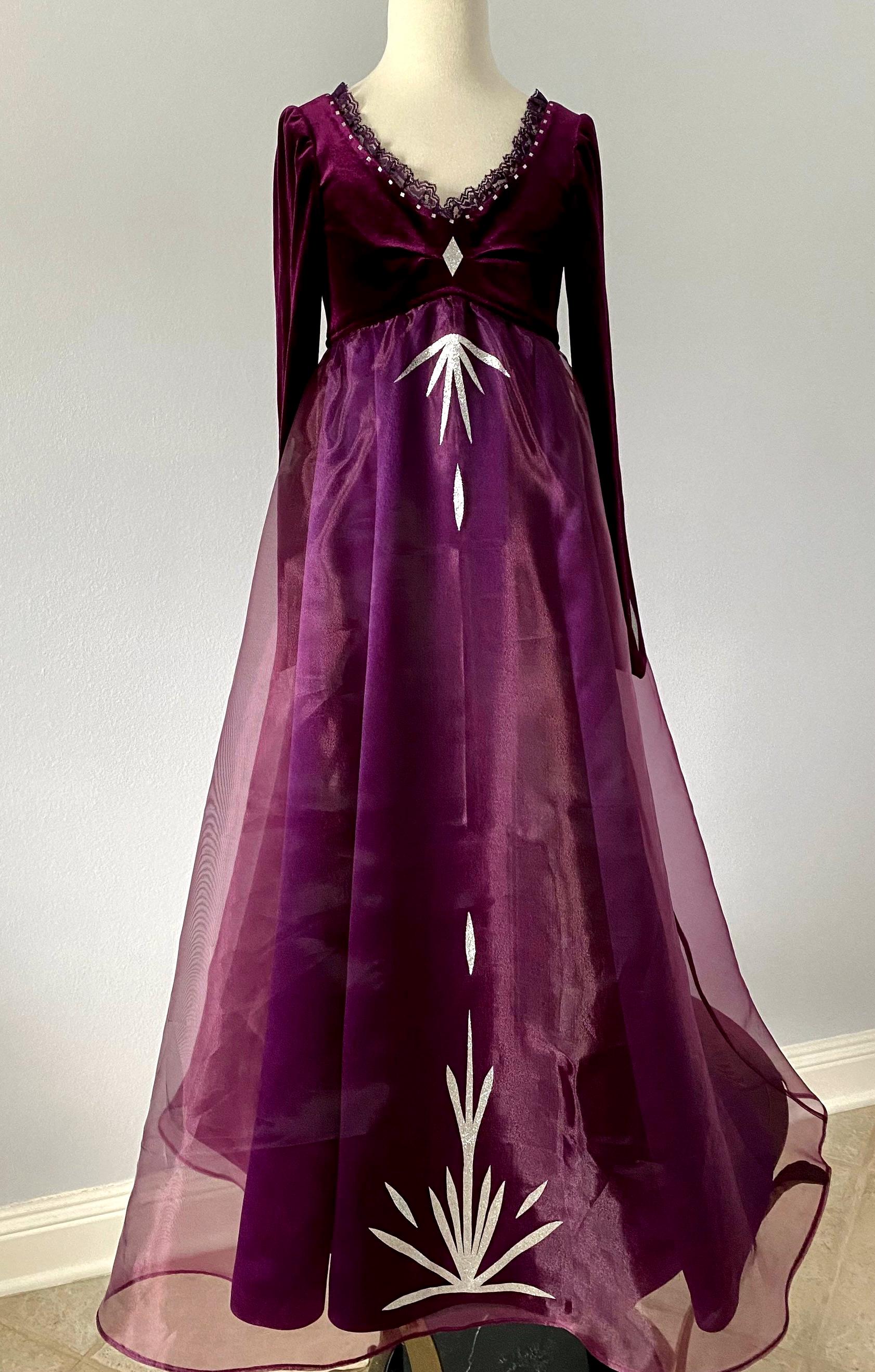 Frozen 2 Dress, Frozen Elsa Purple Dress, Frozen Elsa Night Gown ...