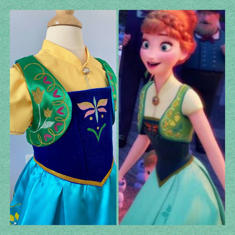 Frozen Fever Anna Dress Frozen Fever Dress Girl Disney - Etsy