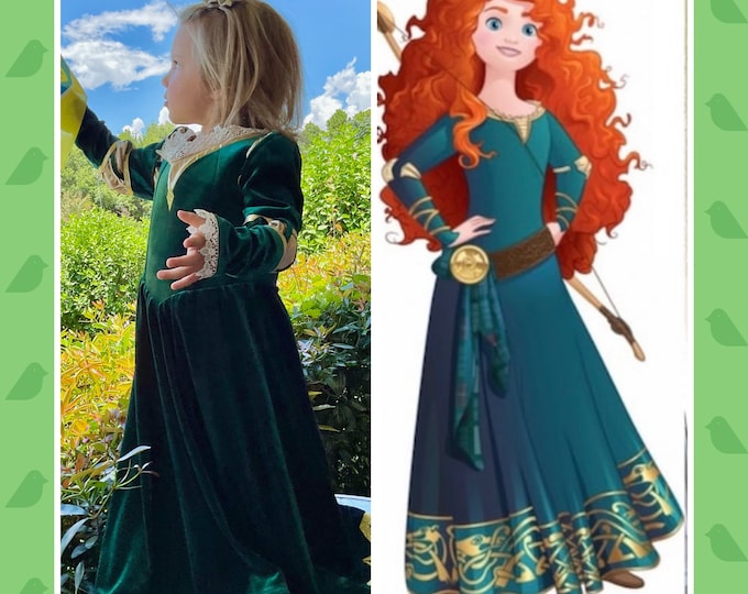 Brave Merida Costume Girl, Brave Cosplay Kids, Birthday Dress Girl ...