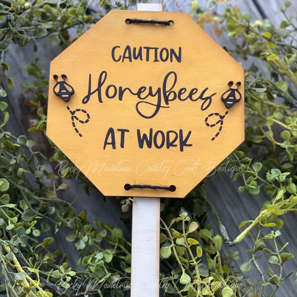 Bee Warning Sign - Etsy