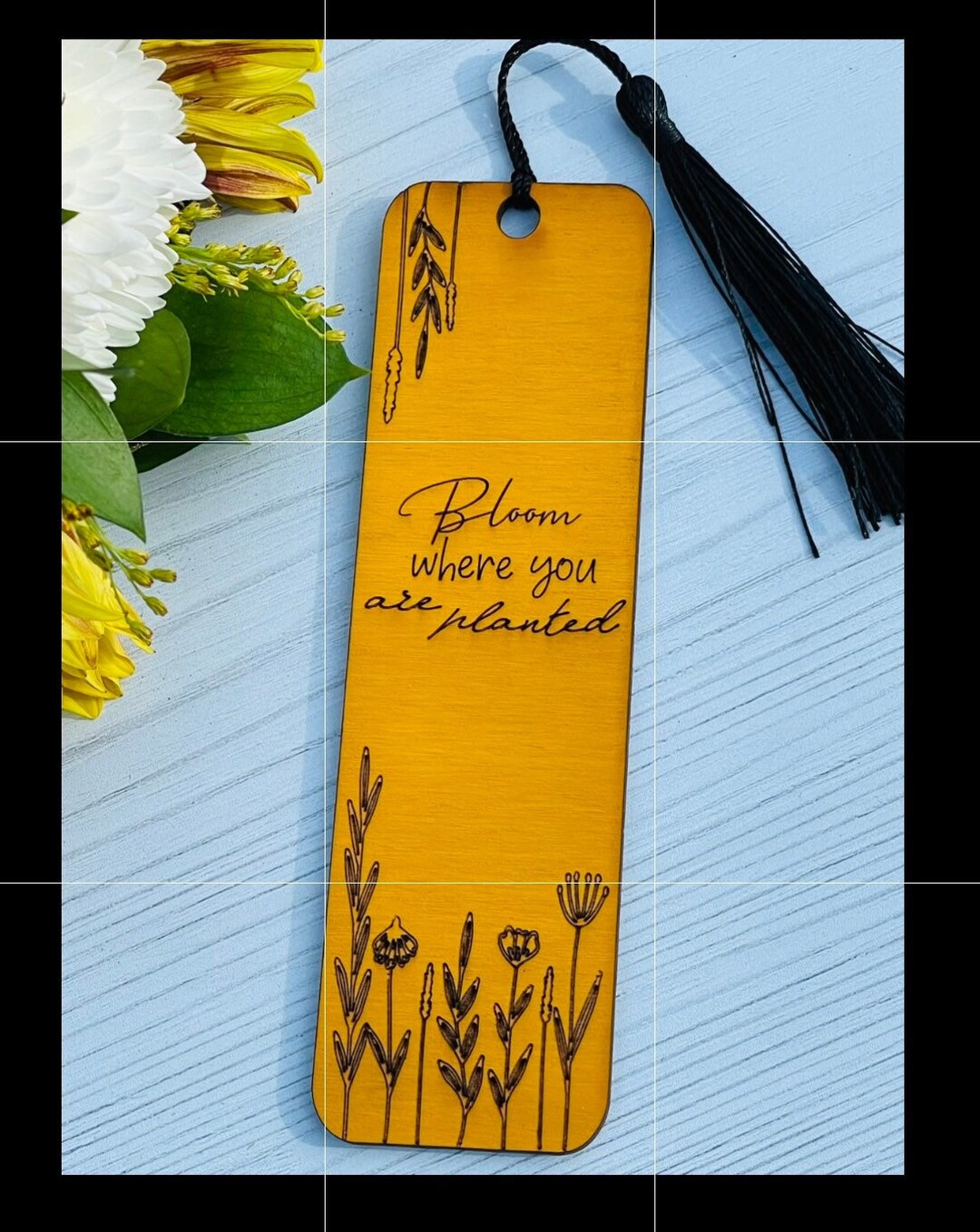 Bloom Where You Are Planted, Wooden Bookmark, Hippy Bookmark, Nature ...