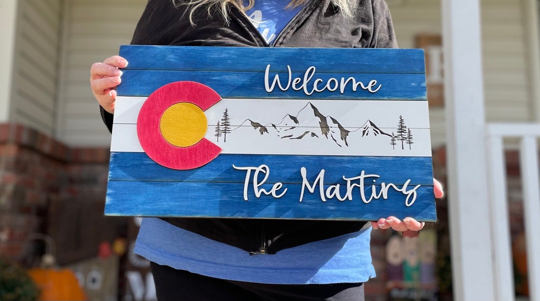 Colorado Sign, Colorado State Flag, Colorado Flag Sign, Colorado Sign ...