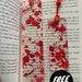 Bookmark Blood Spatter Crime Scene Crime Novel True Crime - Etsy