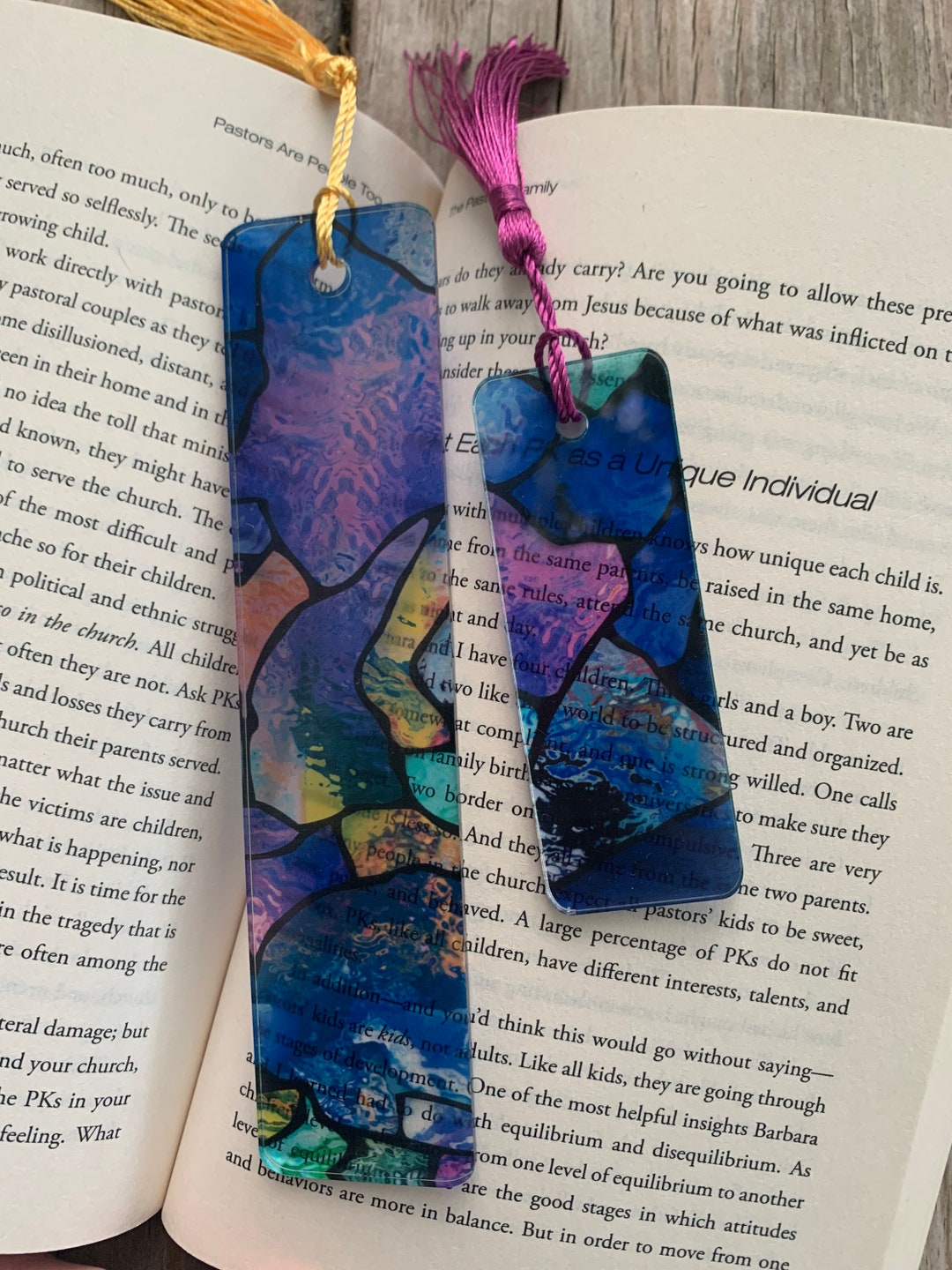 Stained Glass, Acrylic Bookmark, Bible Bookmark, Renaissance, Thank You ...