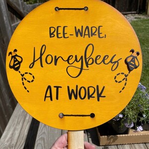 XL Bee Sign, Do Not Disturb Bee Sign, Large Dandelion Decoration, or ...