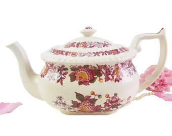 Spode Floral Teapot - Etsy