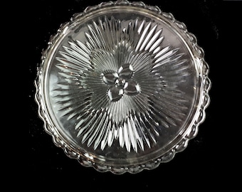 Large Round Glass Plate - Etsy