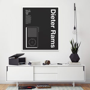 Dieter Rams Apple Ipod Helvetica Typographic Poster, Quote, Black and ...