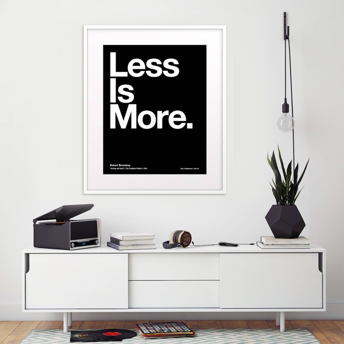 Less Is More Poster Helvetica Typographic Fun Funny | Etsy