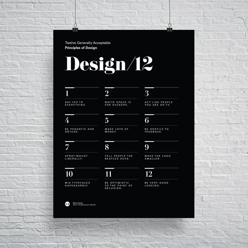 12 Principles of Design UX/UI Graphic Illustration Helvetica | Etsy