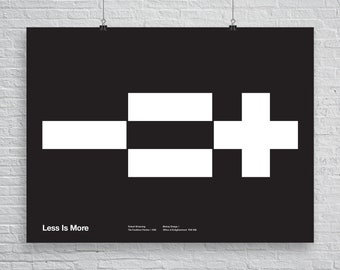 Less is More Poster - Etsy