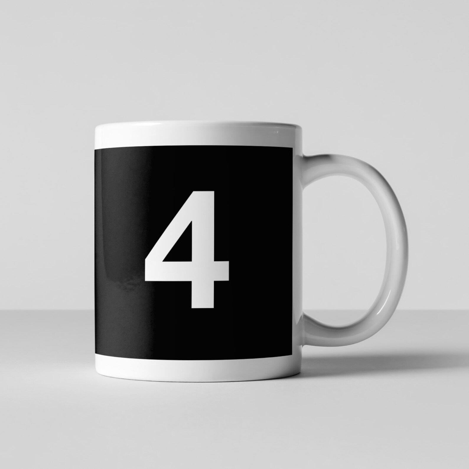 Modern Helvetica Numbered Coffee Mugs - Etsy
