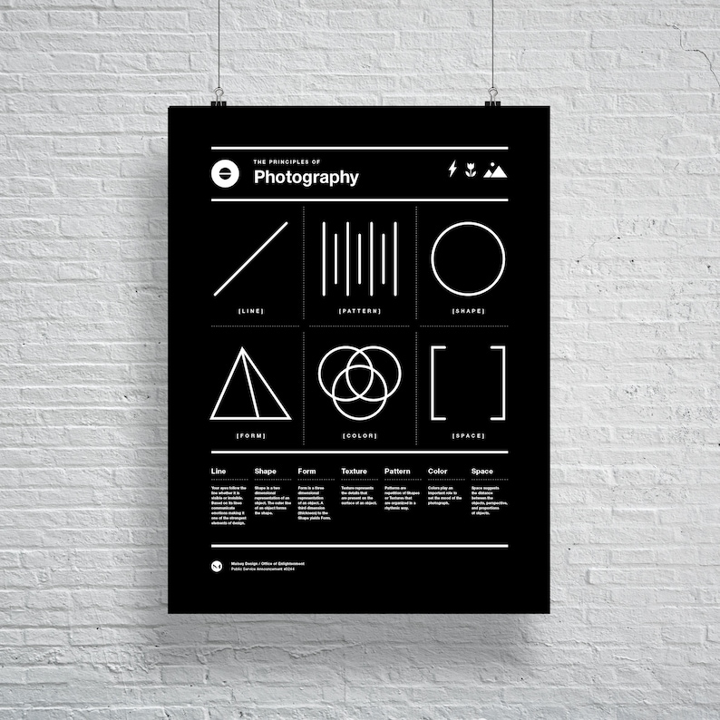Photography Principles Infographic Camera Helvetica - Etsy
