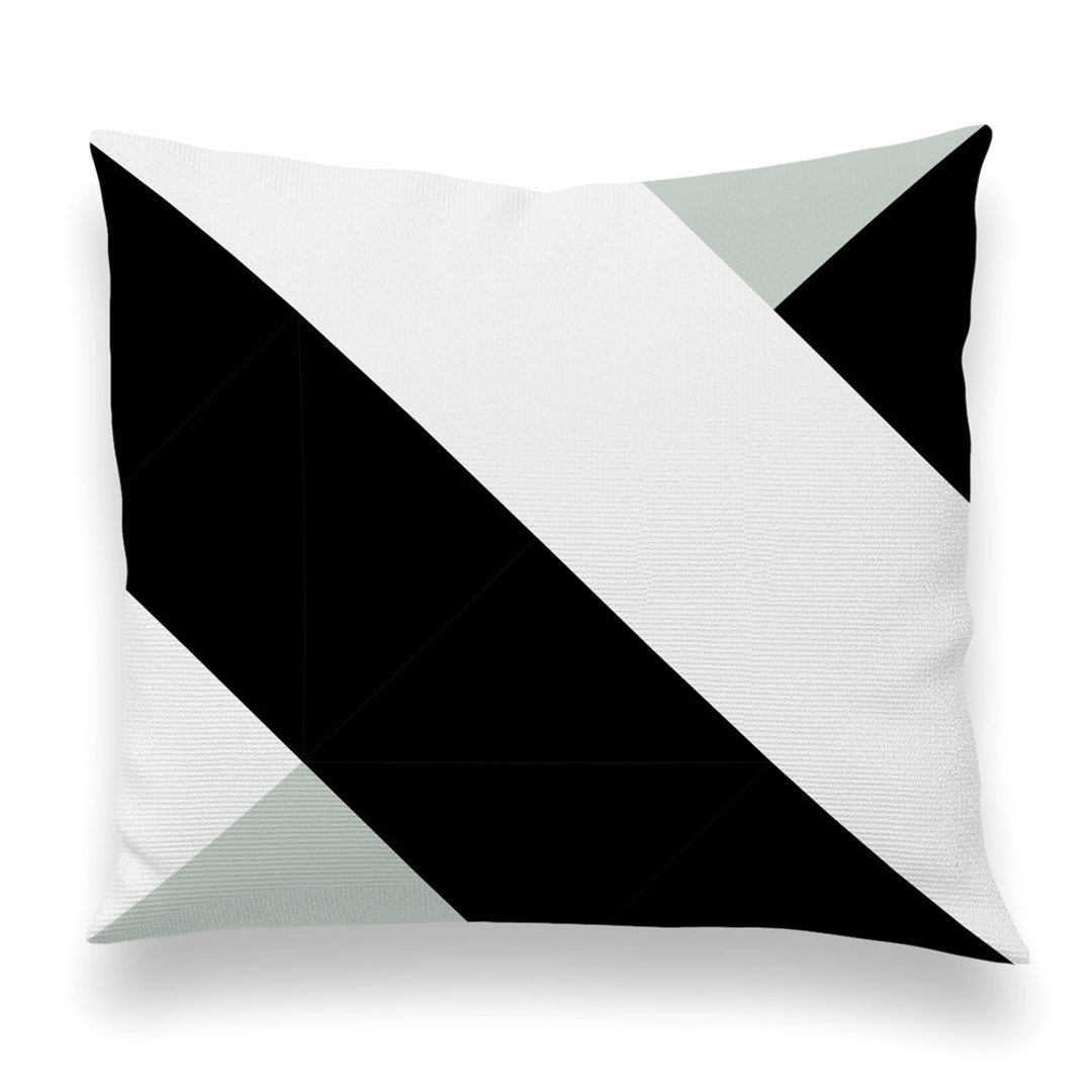 CUSTOM Big Bold Diagonals Pillow Black and White - Etsy