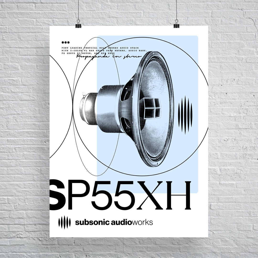 Subsonic Audioworks Vintage Hi Fi DJ Poster - Etsy