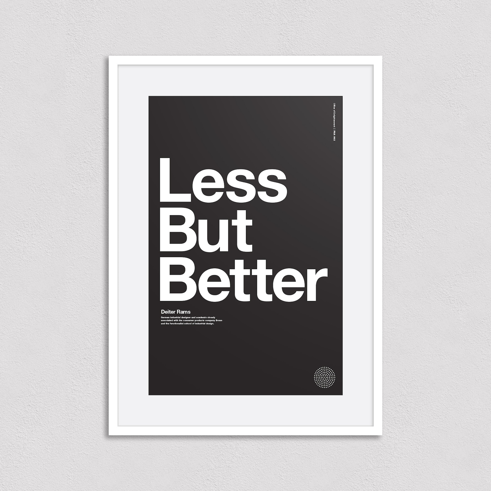 Less but Better Poster Helvetica Typographic Deiter Rams - Etsy