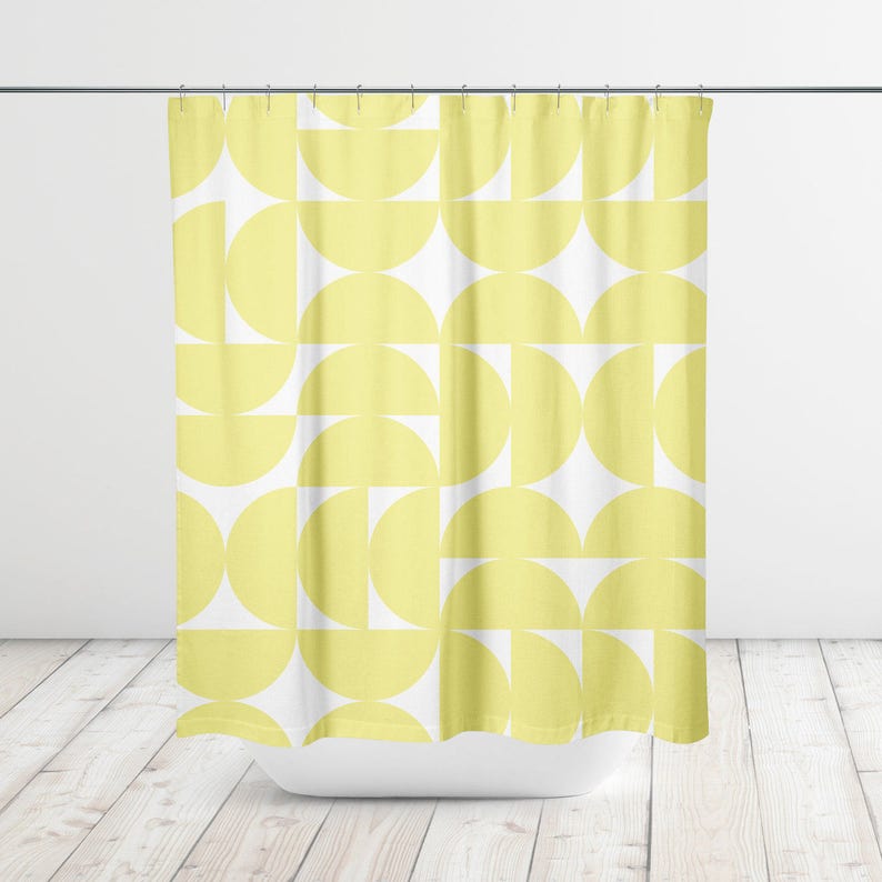 Half Moon Circle Modern Shower Curtain Bath Curtain Bathtub | Etsy