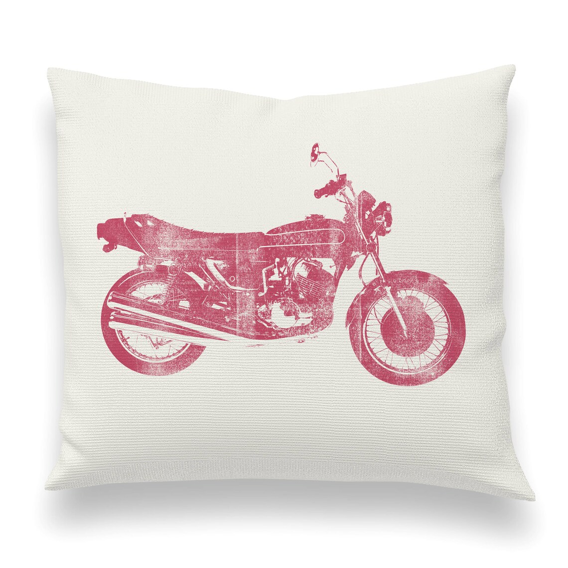 Vintage Distressed Motorcycle Pillow Cover, Throw Pillow, Couch Cushion ...