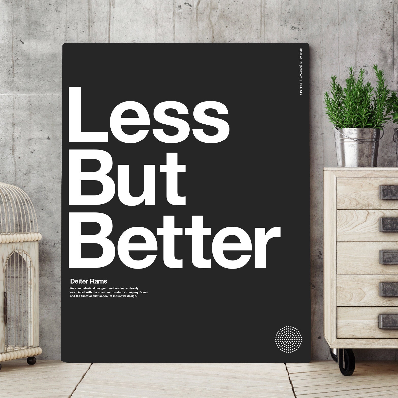 Less but Better Poster Helvetica Typographic Deiter Rams - Etsy