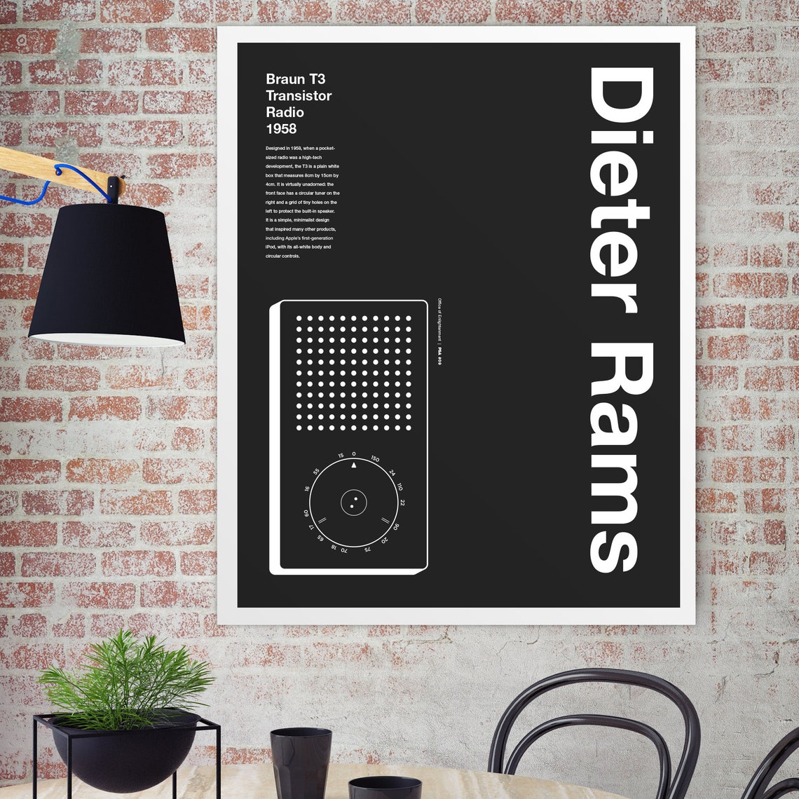 Dieter Rams Apple Ipod Helvetica Typographic Poster Quote | Etsy UK