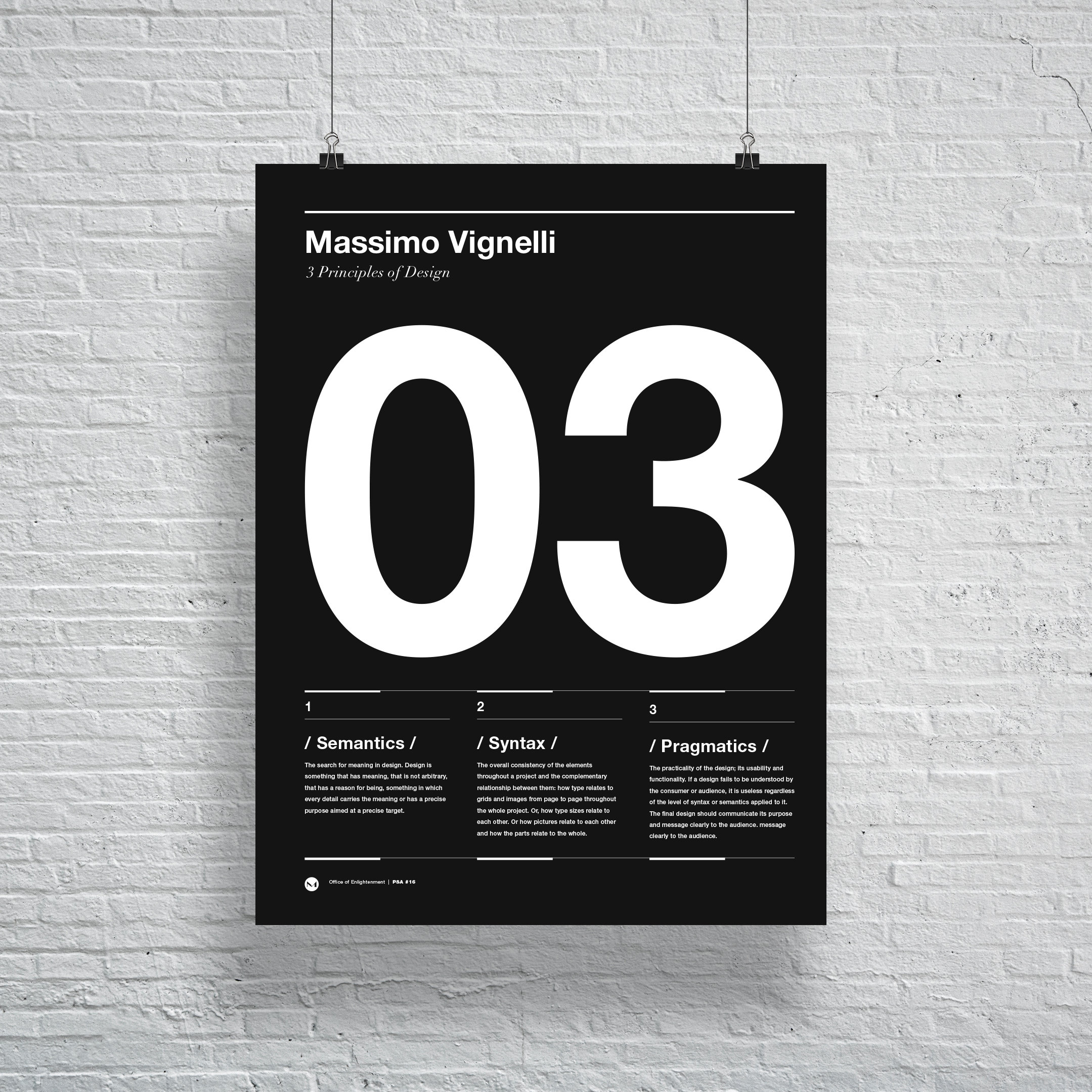 Massimo Vignelli Principals of Design Poster Helvetica - Etsy Singapore