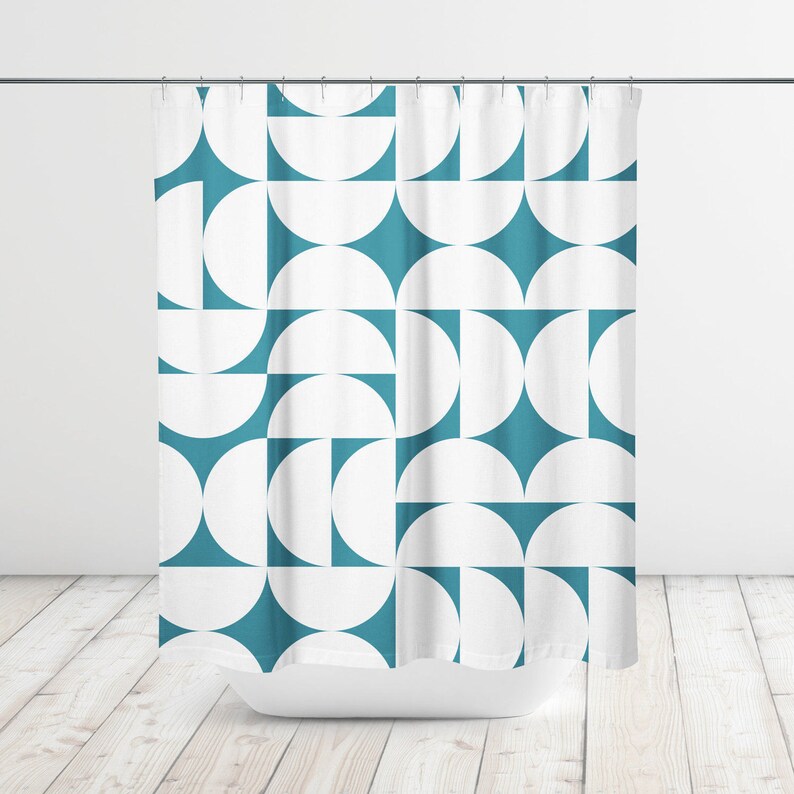 Half Moon Circle Modern Shower Curtain Bath Curtain Bathtub | Etsy