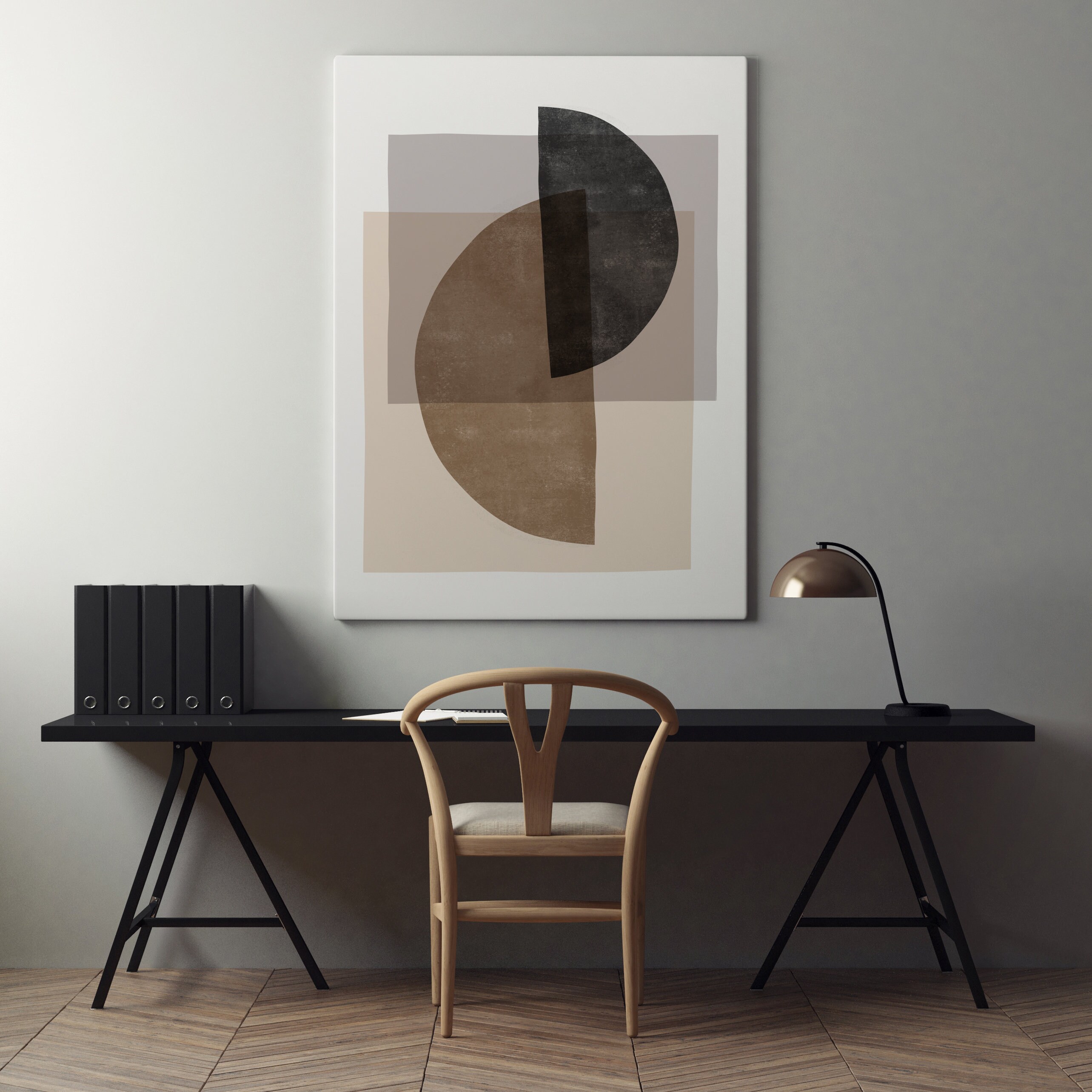 Geometric Abstract Art Modern Vintage Shapes Bauhaus | Etsy