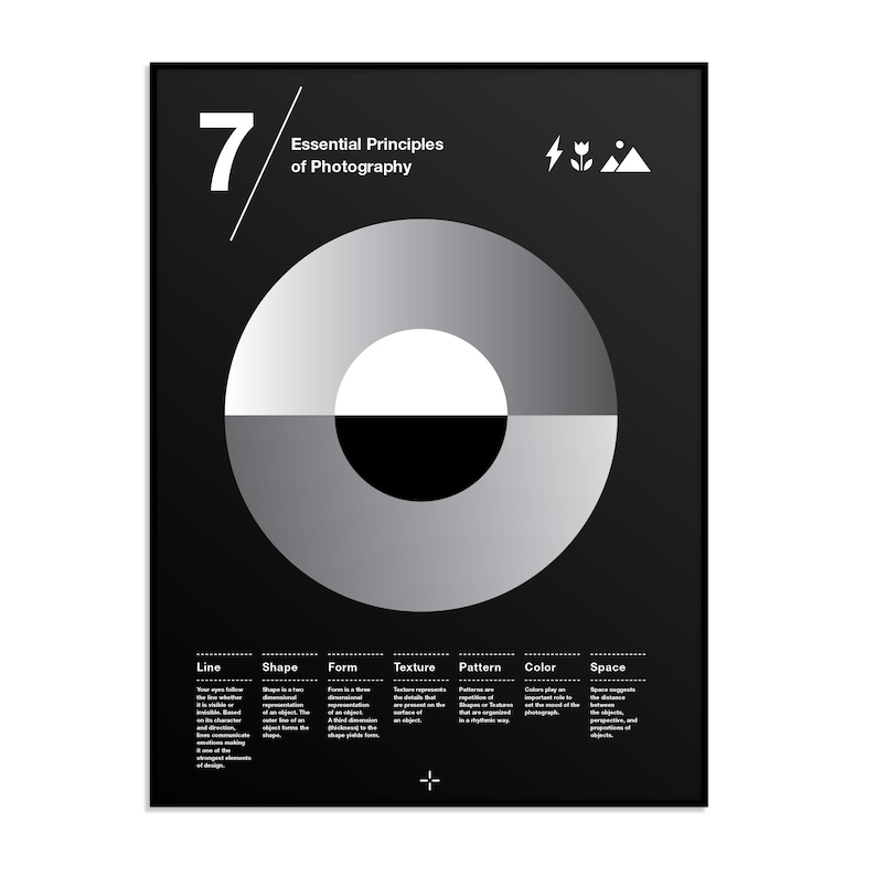 7 Essential Principles of Photography Poster Helvetica | Etsy