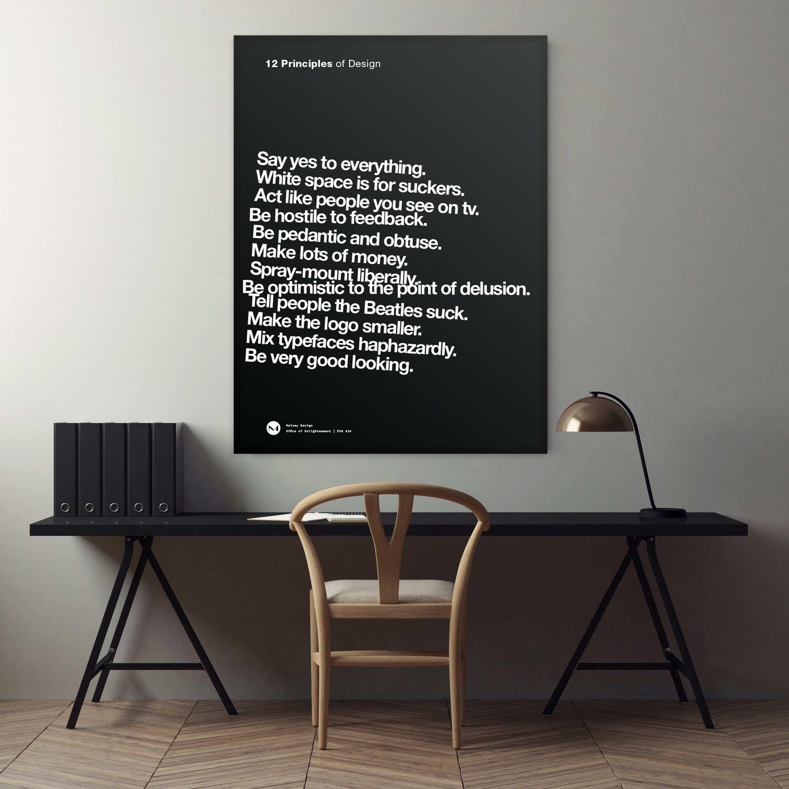 12 Principles of Good Design Poster Helvetica Typographic - Etsy