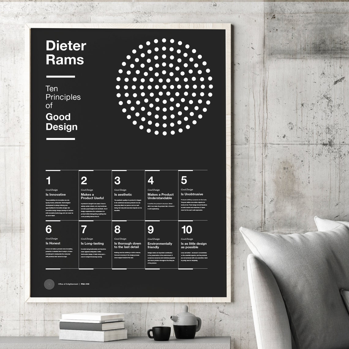 Dieter Rams 10 Principles of Good Design Poster Helvetica - Etsy.de