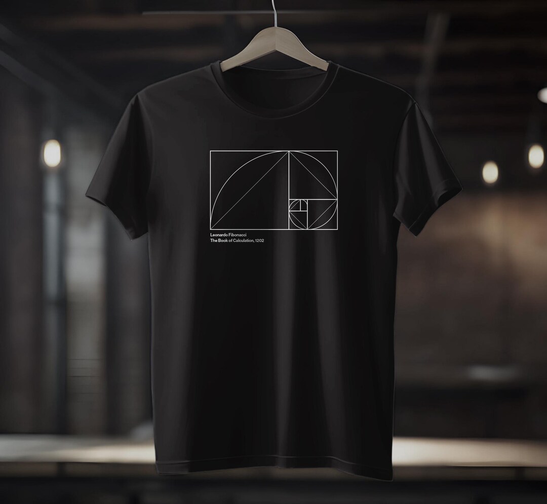Fibonacci Sequence Golden Ratio Architecture Graphic Design Tee Shirt ...