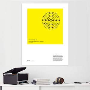 Dieter Rams, Good Design is as Little Design as Possible Poster, White ...